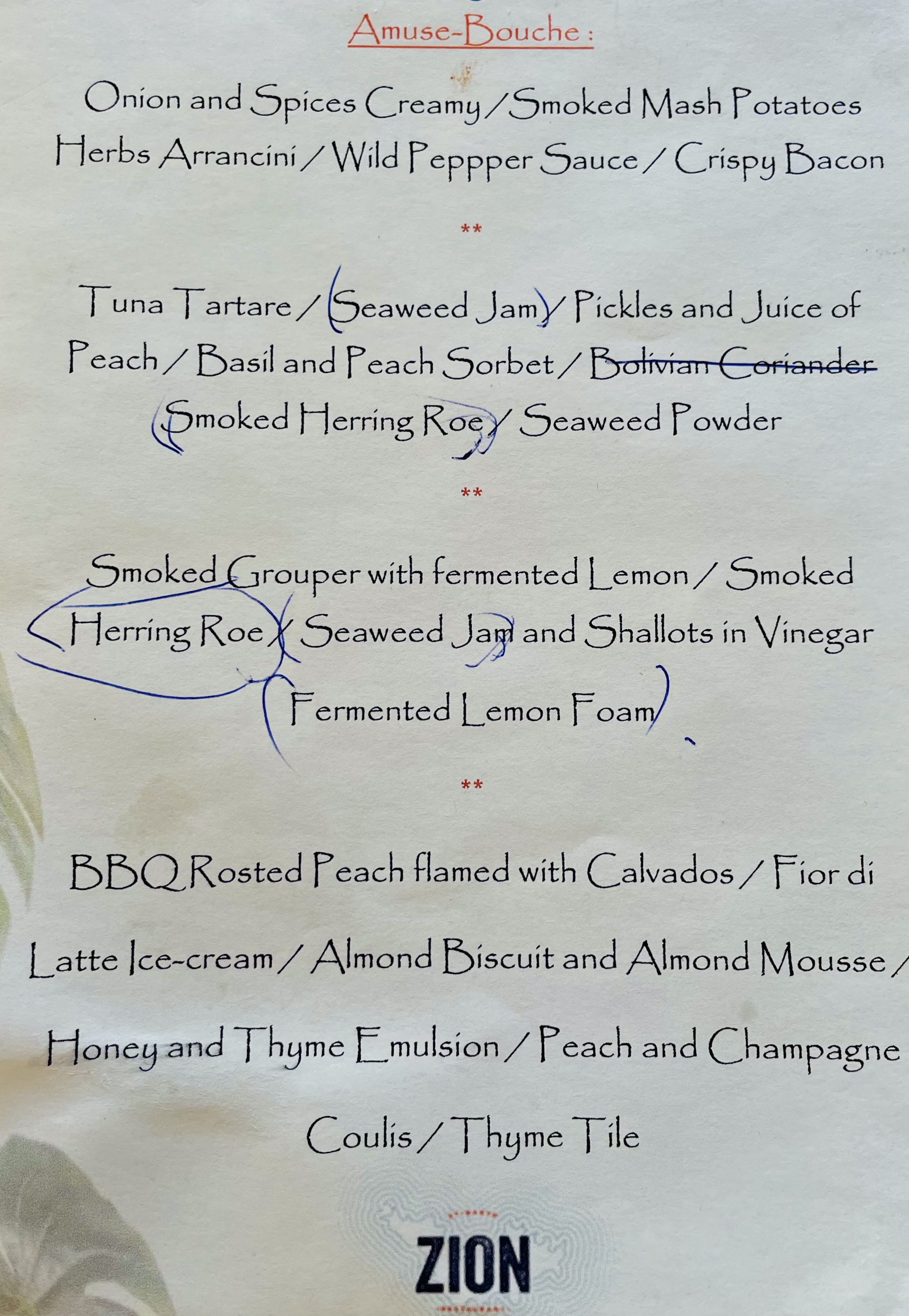 Zion Restaurant dinner | SBHonline St Barts Community Forums